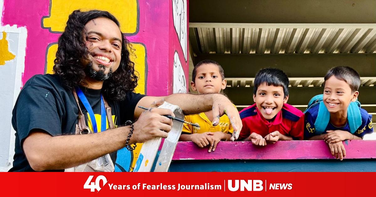 Cartoonist Tanmoy meets Rohingyas on Bhasan Char, creates art