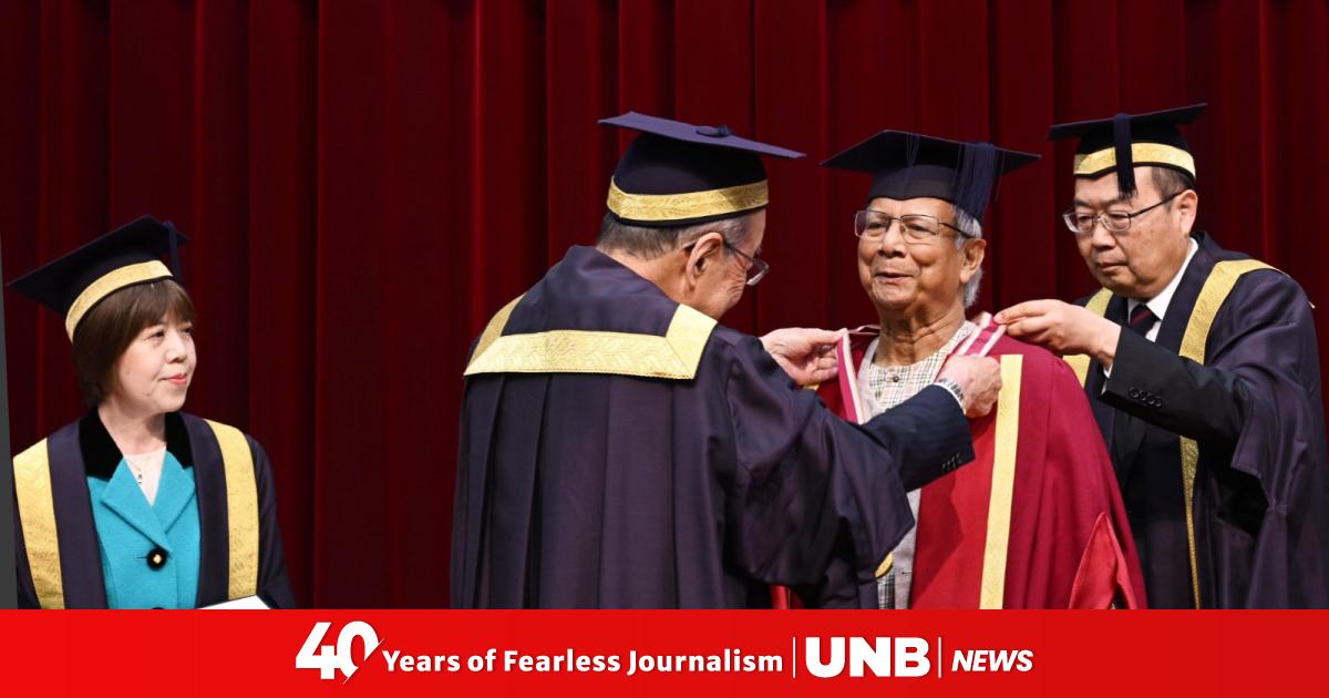 Prof Yunus conferred Honorary Doctorate Degree by Japan’s Soka University