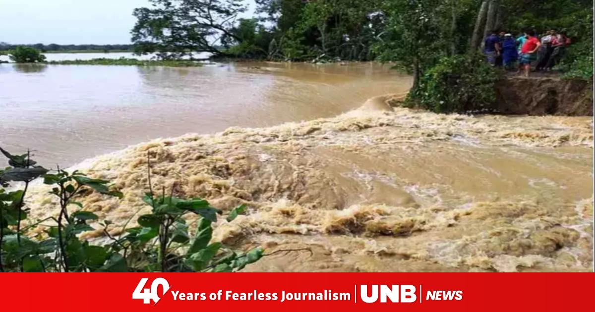 Floods feared as rain-fed rivers in Sylhet cross danger mark