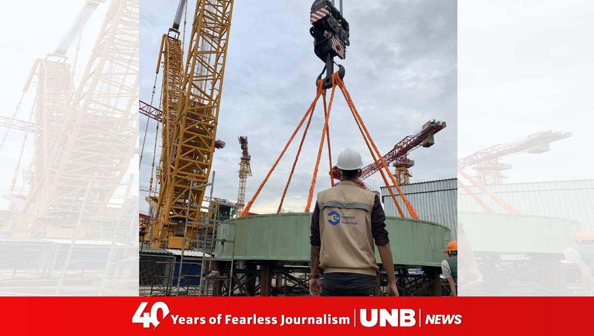Reactor support truss installed at Unit 1 of Rooppur Nuke Plant