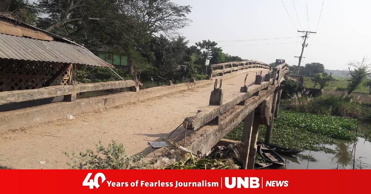 Dilapidated bridge stands in danger