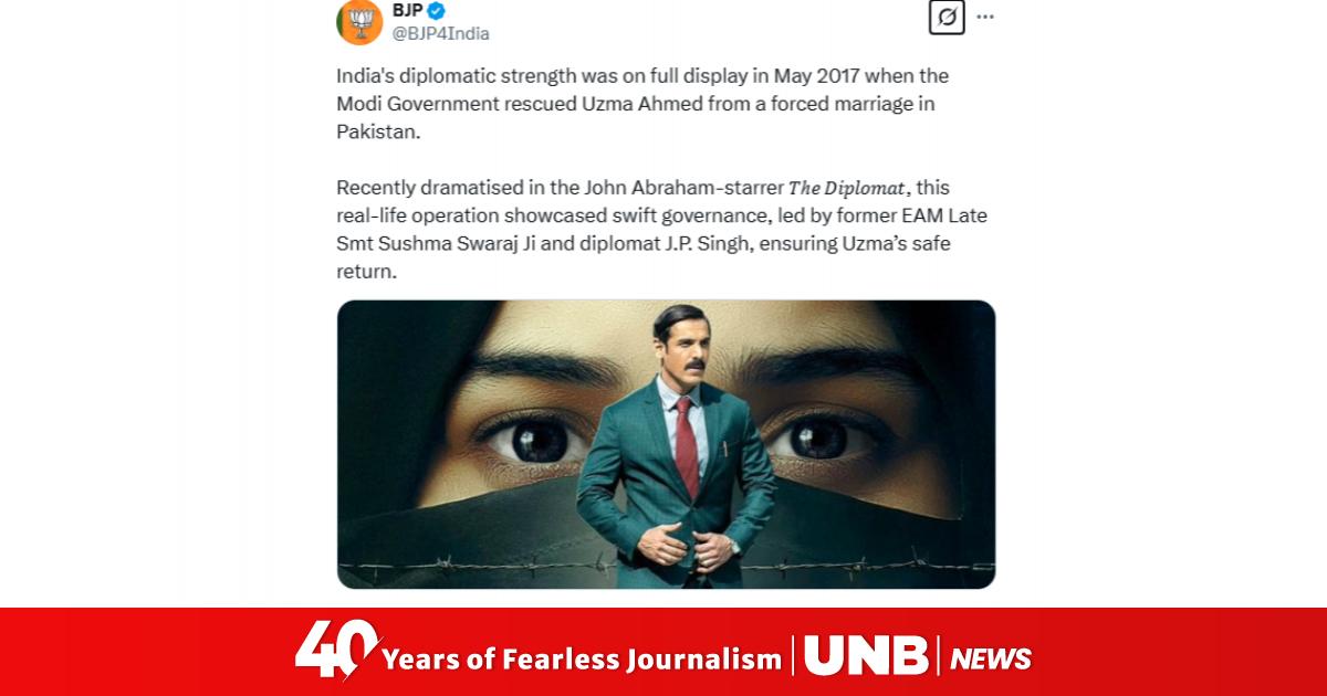 BJP highlights real story behind John Abraham’s 'The Diplomat'