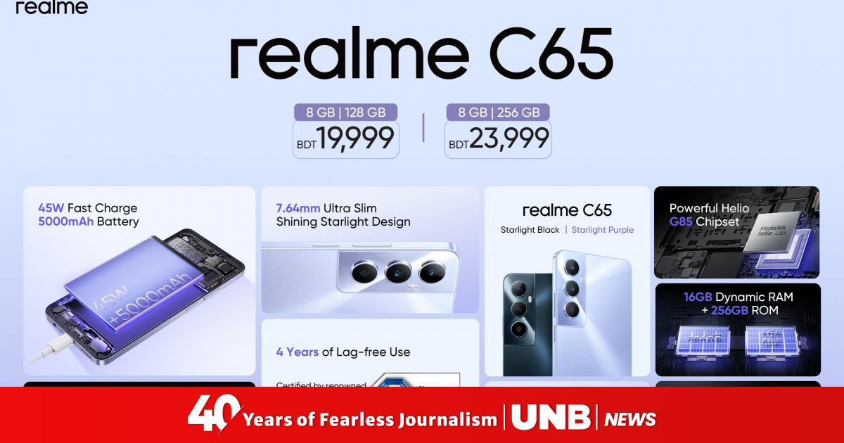 realme C65: All essential features with 4-year lag-free performance