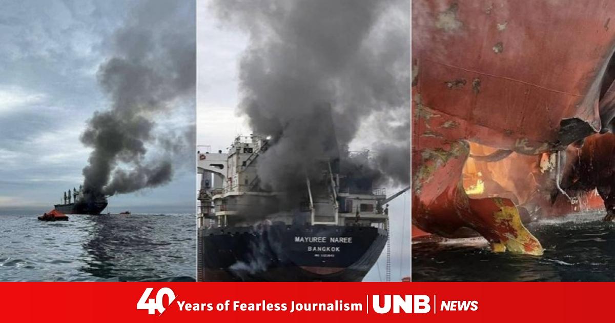 Two oil tankers ablaze in Iraqi waters, 1 dead, 25 evacuated